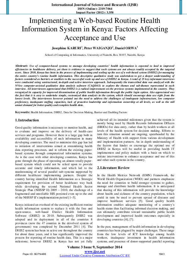 (PDF) Implementing a web-based routine health information system in ...