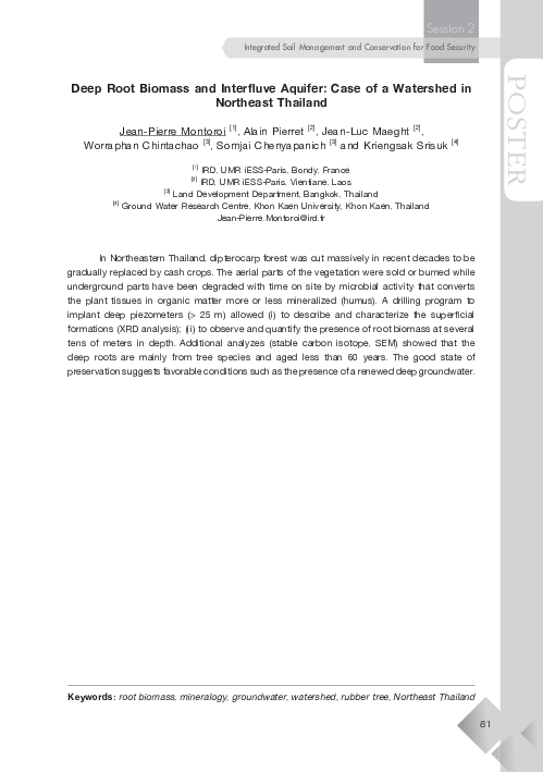(PDF) Deep Root Biomass and Interfluve Aquifer: Case of a Watershed in ...