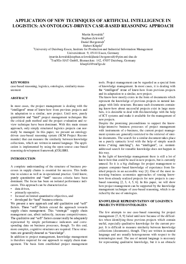 (PDF) Application of New Techniques of Artificial Intelligence in ...