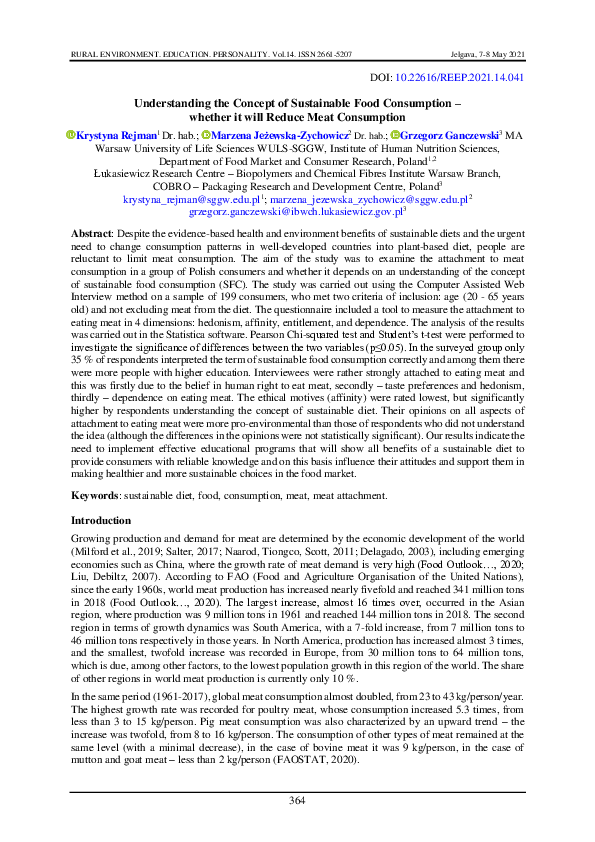 (PDF) Understanding the Concept of Sustainable Food Consumption ...