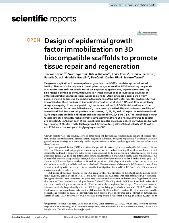 (PDF) Design of epidermal growth factor immobilization on 3D ...