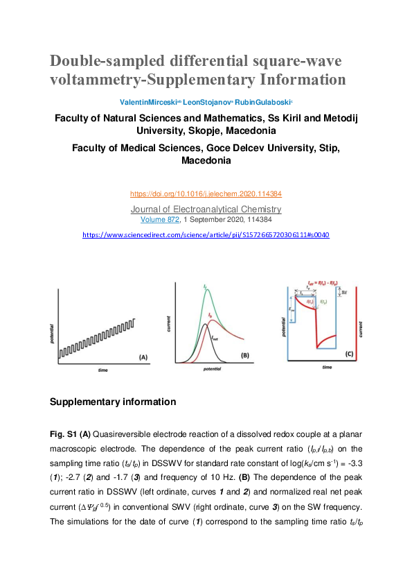 (PDF) Double-sampled differential square-wave voltammetry