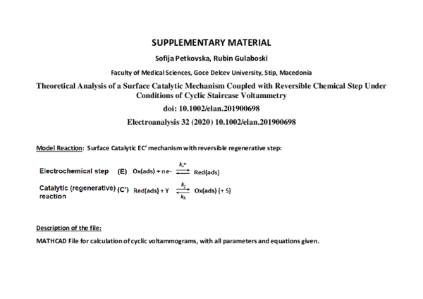 (PDF) Theoretical Analysis of a Surface Catalytic Mechanism Associated ...
