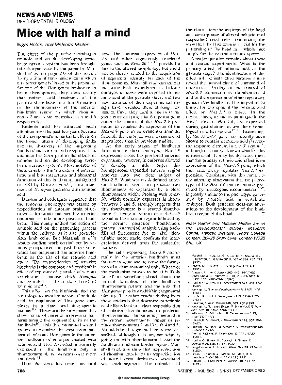 (PDF) Mice with half a mind