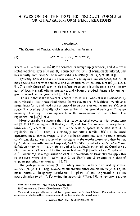 (PDF) A Version of the Trotter Product Formula for Quadratic-Form ...