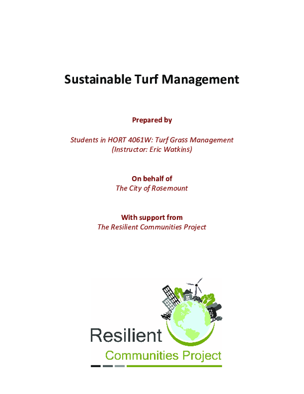 (PDF) Sustainable Turf Management