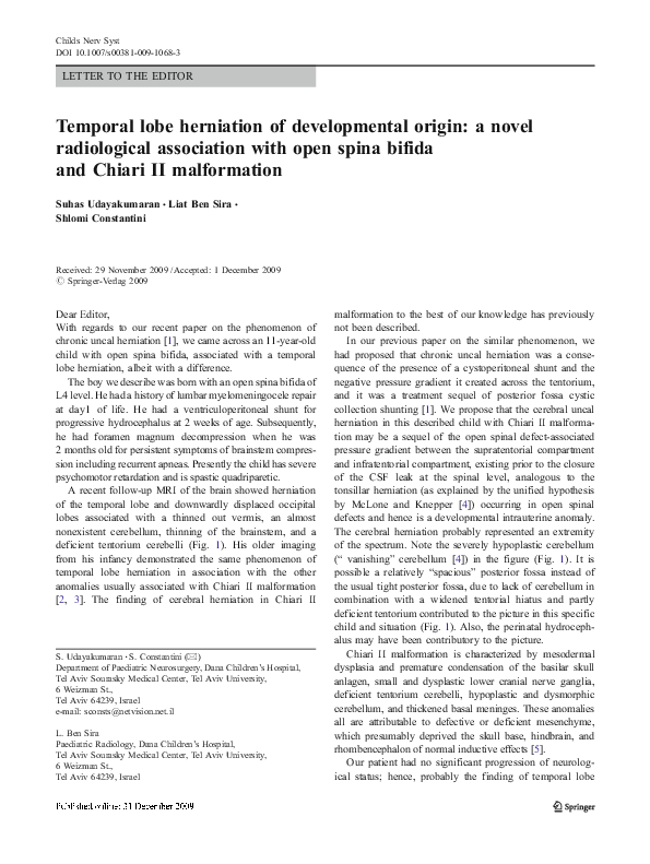 (PDF) Temporal lobe herniation of developmental origin: a novel ...