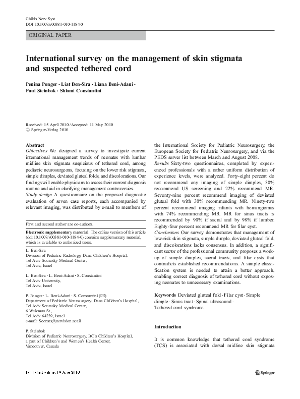 (PDF) International survey on the management of skin stigmata and ...