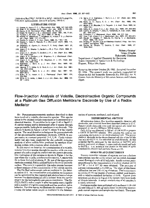 (PDF) Flow-injection analysis of volatile, electroinactive organic ...
