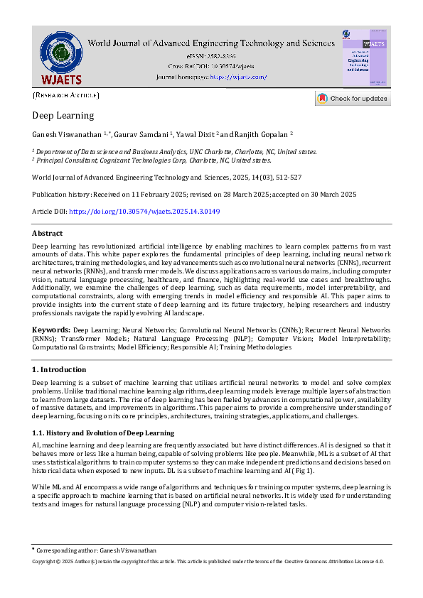 (PDF) Deep Learning