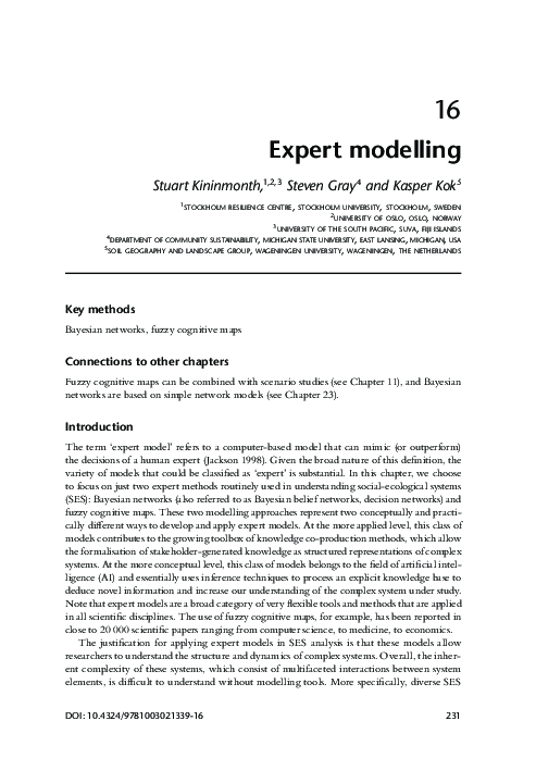 (PDF) Expert modelling