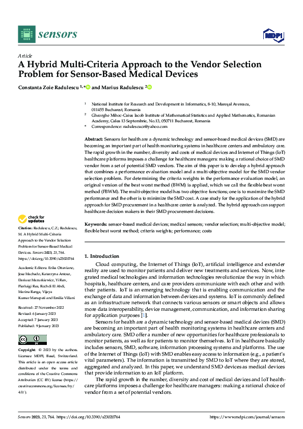 (PDF) A Hybrid Multi-Criteria Approach to the Vendor Selection Problem ...