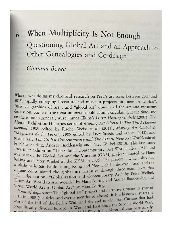 (PDF) When Multiplicity is Not Enough: Questioning Global Art and an ...