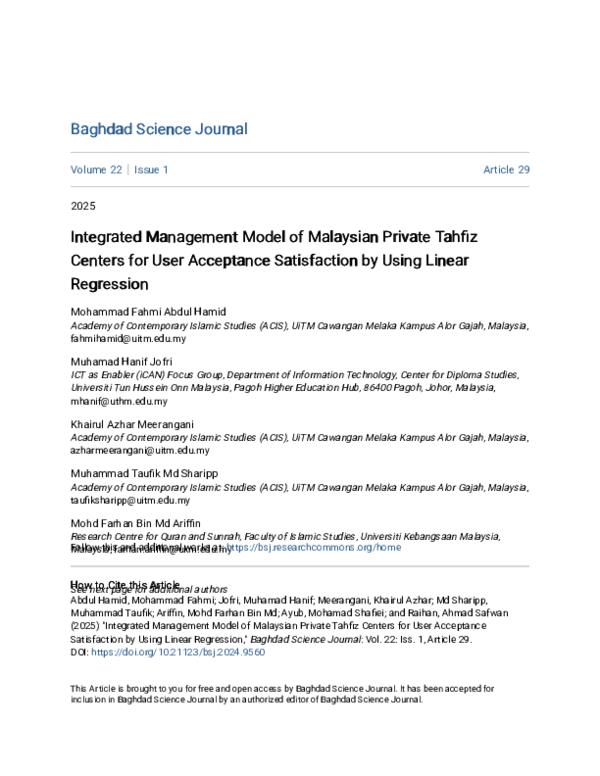 (PDF) Integrated Management Model of Malaysian Private Tahfiz Centers ...