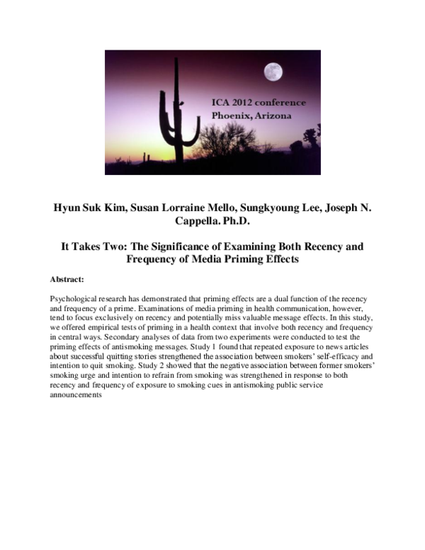 (PDF) It Takes Two: The Significance of Examining Both Recency and ...