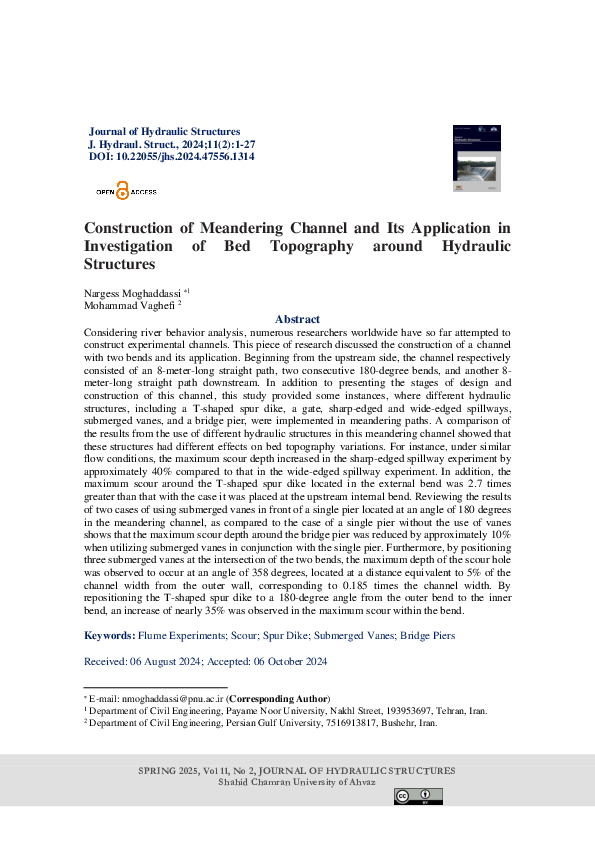 (PDF) Construction of Meandering Channel and Its Application in ...