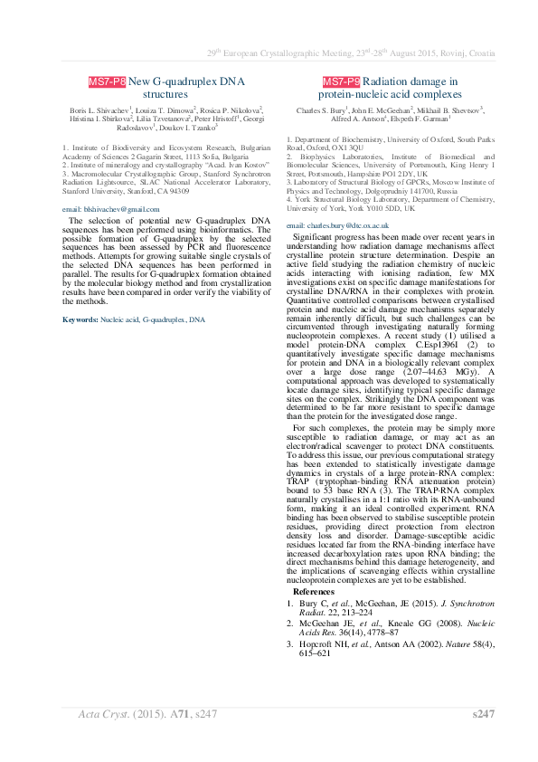 (PDF) New G-quadruplex DNA structures