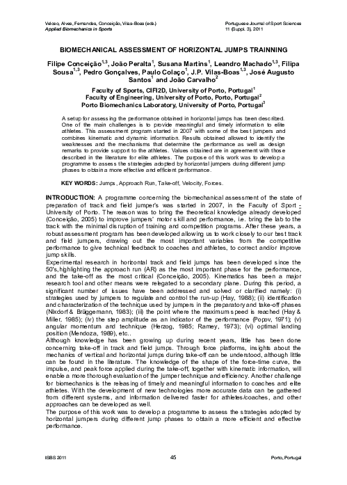 (PDF) Biomechanical Assessment of Horizontal Jumps Trainning