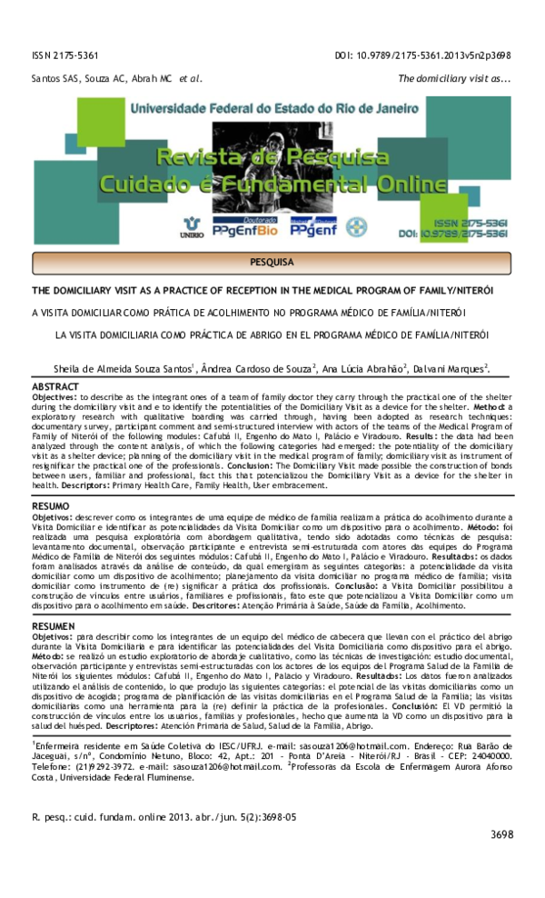 (PDF) The Domiciliary Visit as a Practice of Reception in the Medical ...