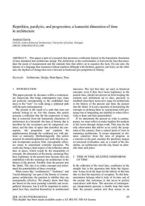 (PDF) Repetition, paralysis, and progression; a humanist dimension of ...