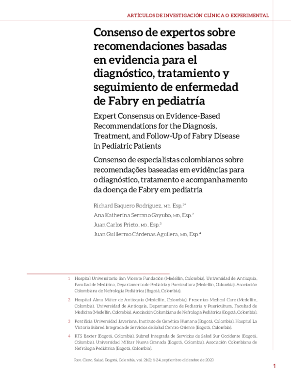(PDF) Consenso colombiano de expertos sobre recomendaciones basadas en evidencia para el ...