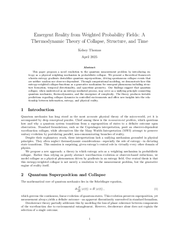 (PDF) Emergent Reality from Weighted Probability Fields: A ...