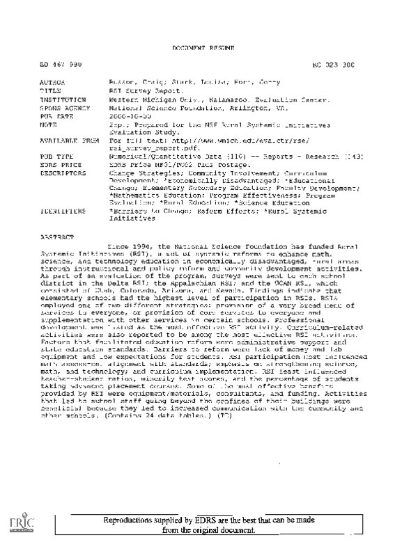 (PDF) RSI Survey Report