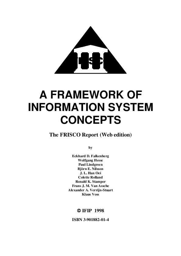 (PDF) A Framework of Information System Concepts