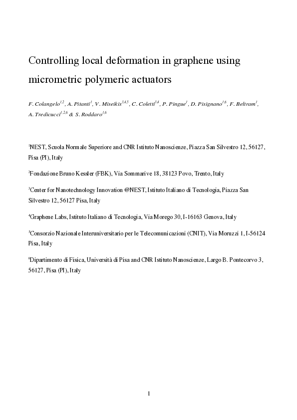 (PDF) Stretching graphene using polymeric micro-muscles