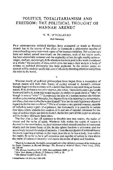 (PDF) Politics, Totalitarianism and Freedom: The Political Thought of ...