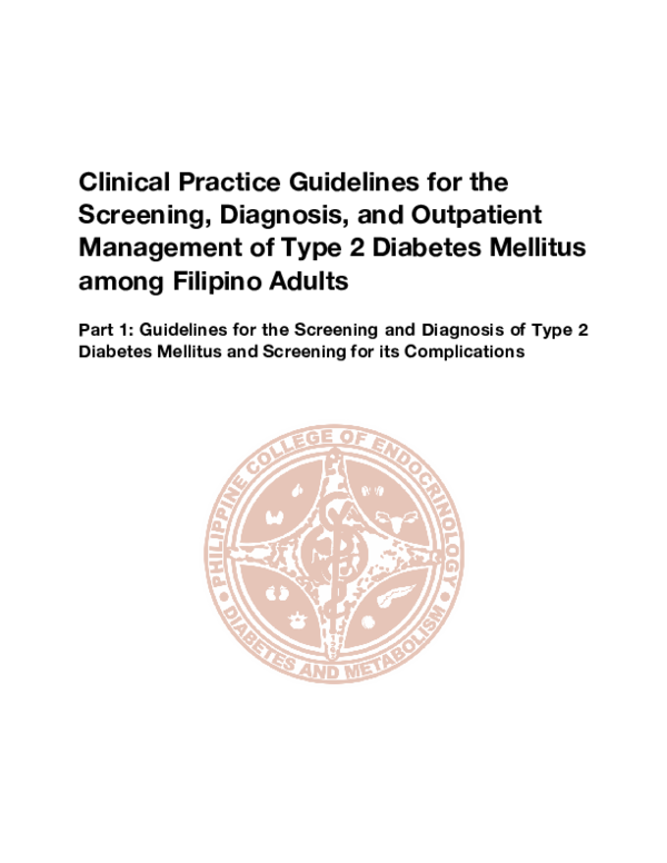 (PDF) 2025 Philippine Clinical Practice Guidelines for the Screening ...