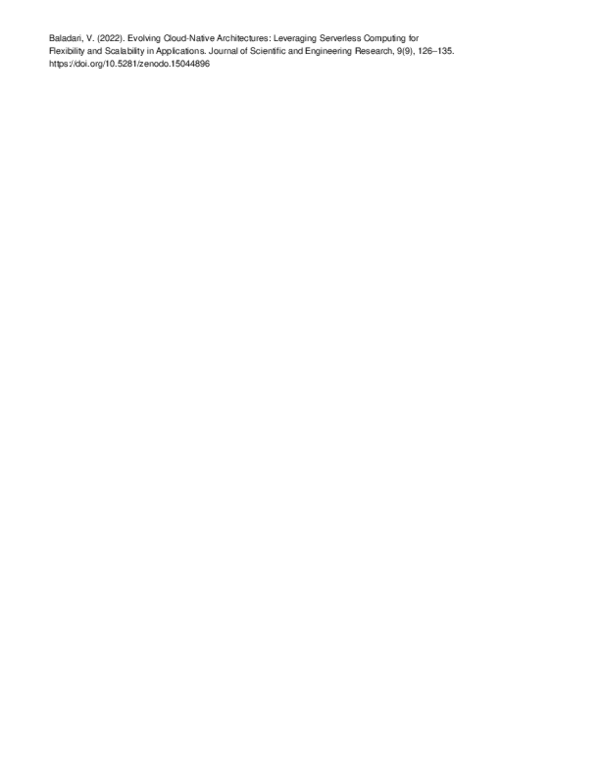 (PDF) Evolving Cloud-Native Architectures: Leveraging Serverless Computing for Flexibility and ...