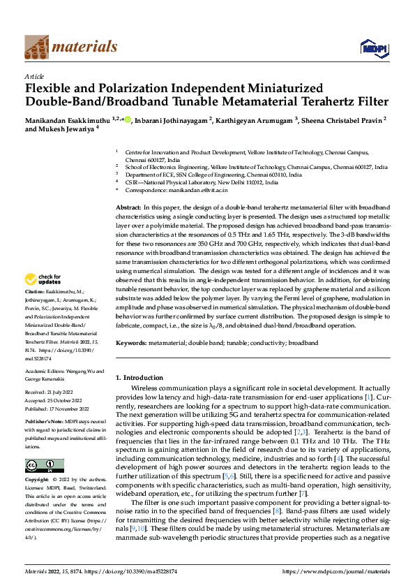(PDF) Flexible and Polarization Independent Miniaturized Double-Band ...