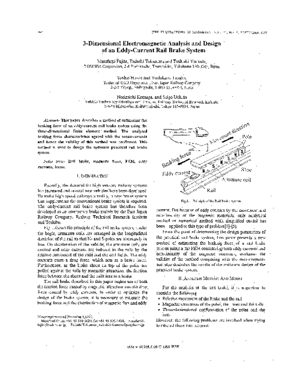 (PDF) 3-DIMENSIONAL Electromagnetic Analysis and Design of an Eddy ...