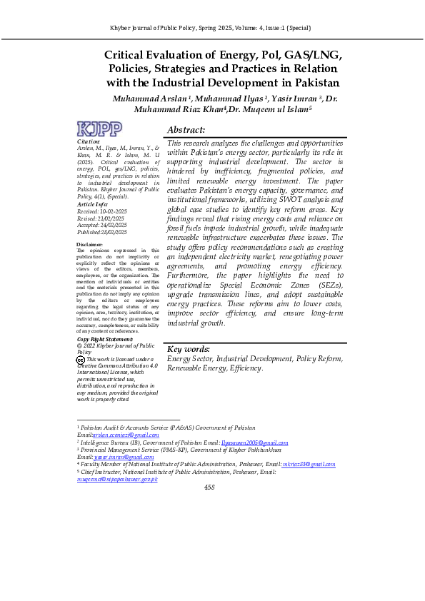 (PDF) Critical Evaluation of Energy, Pol, GAS/LNG, Policies, Strategies ...