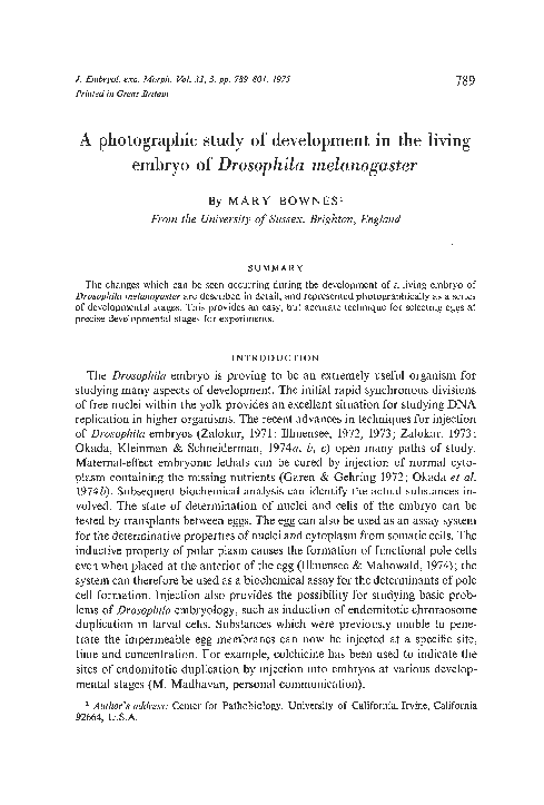 (PDF) A photographic study of development in the living embryo of ...