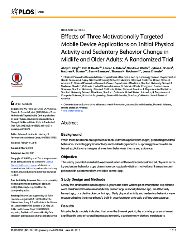 (PDF) Effects of Three Motivationally Targeted Mobile Device Applications on Initial Physical ...