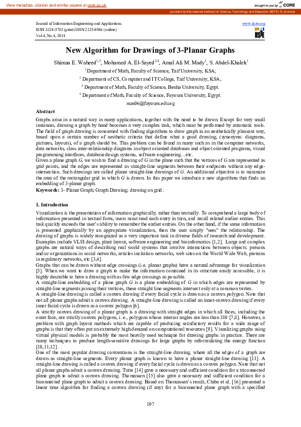 (PDF) New Algorithm for Drawings of 3-Planar Graphs