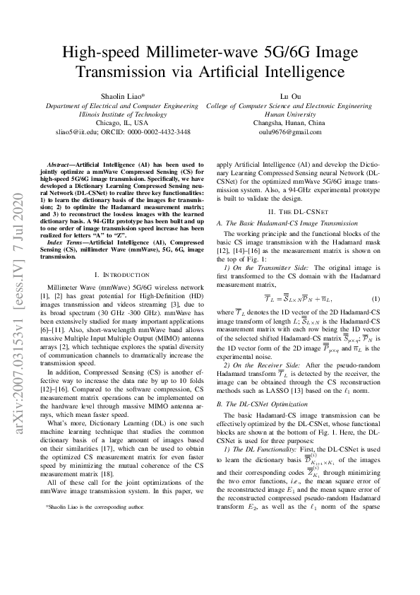 (PDF) High-speed Millimeter-wave 5G/6G Image Transmission via ...