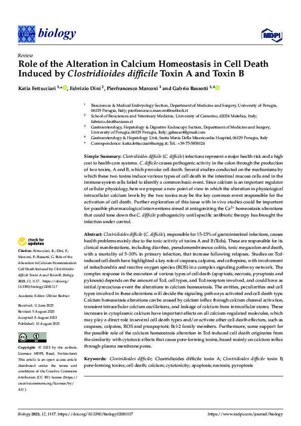 (PDF) Role of the Alteration in Calcium Homeostasis in Cell Death ...