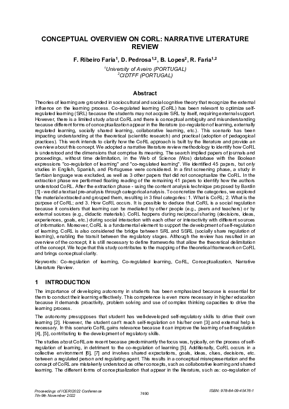 (PDF) CONCEPTUAL OVERVIEW ON CORL: NARRATIVE LITERATURE REVIEW