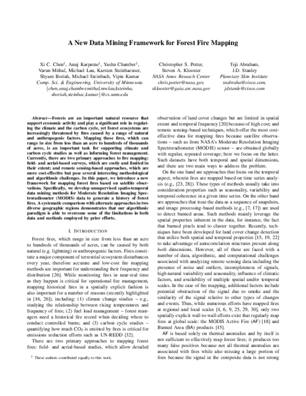 (PDF) A new data mining framework for forest fire mapping