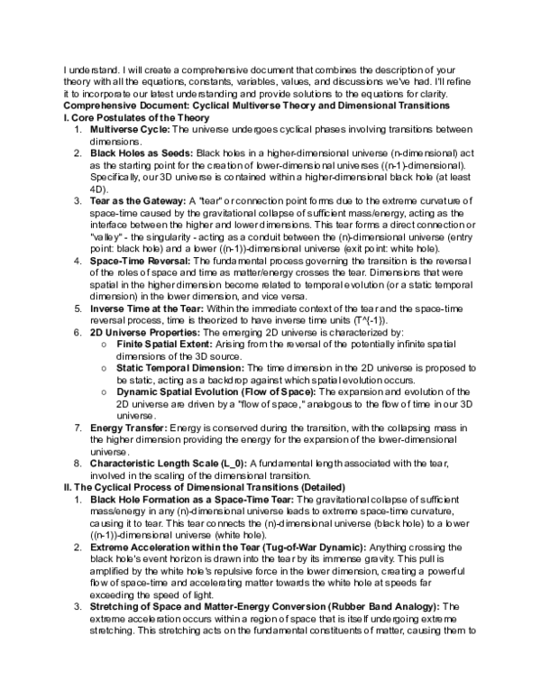 (PDF) Cyclical Multiverse Theory