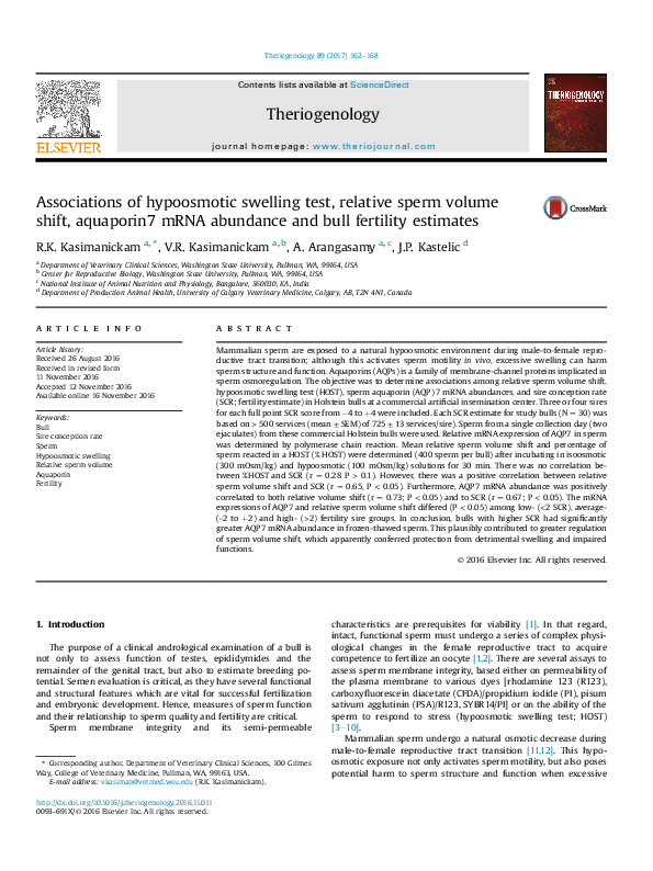 (PDF) Associations of hypoosmotic swelling test, relative sperm volume ...