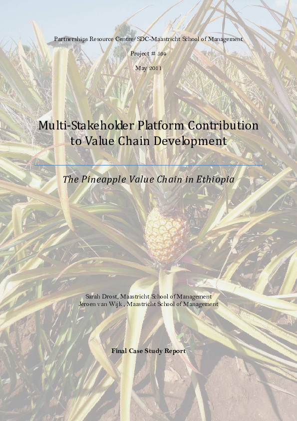 (PDF) Multi-Stakeholder Platform Contribution to Value Chain Development
