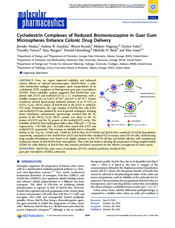 (PDF) Cyclodextrin Complexes of Reduced Bromonoscapine in Guar Gum ...