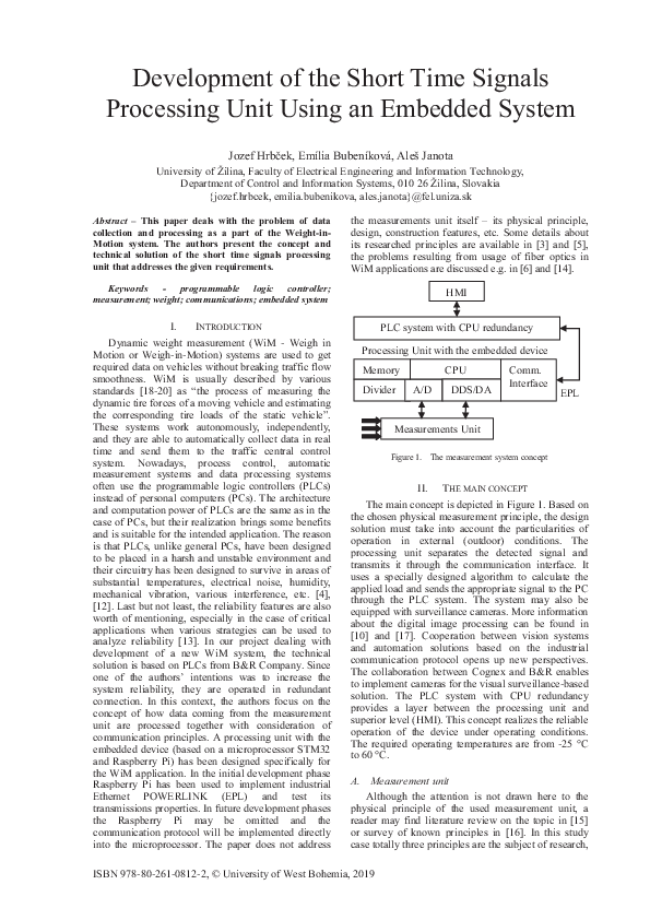 (PDF) Development of the Short Time Signals Processing Unit Using an ...