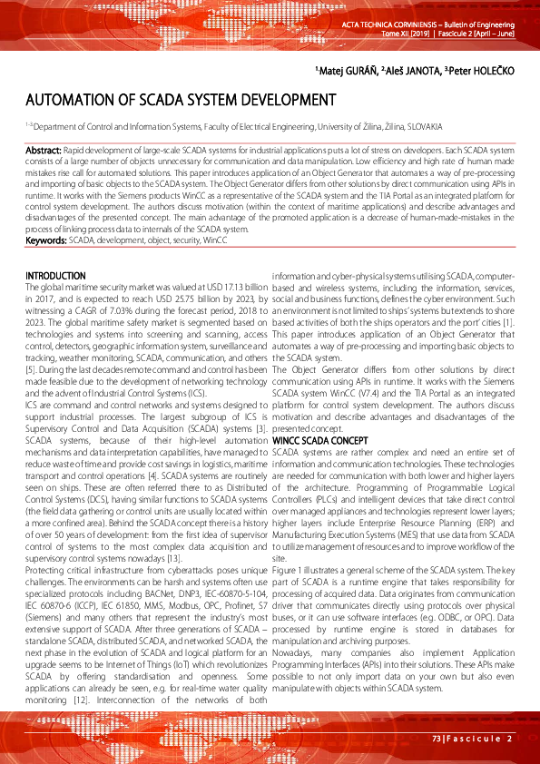 (PDF) Automation of Scada System Development