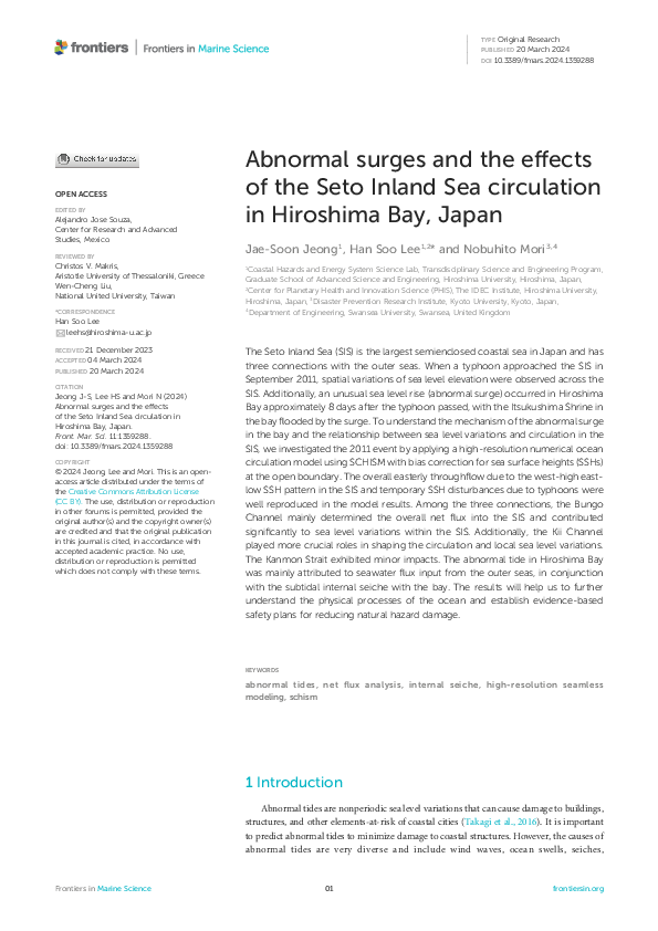 (PDF) Abnormal surges and the effects of the Seto Inland Sea ...