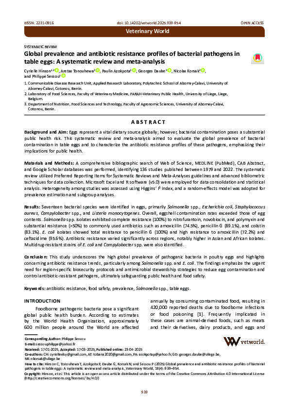 (PDF) Global prevalence and antibiotic resistance profiles of bacterial ...